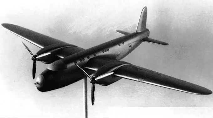 Orta bombarder taslamasynyň gysga p.13 / 36 (1937-nji ýylyň ýanwar) taslamasynyň modeli