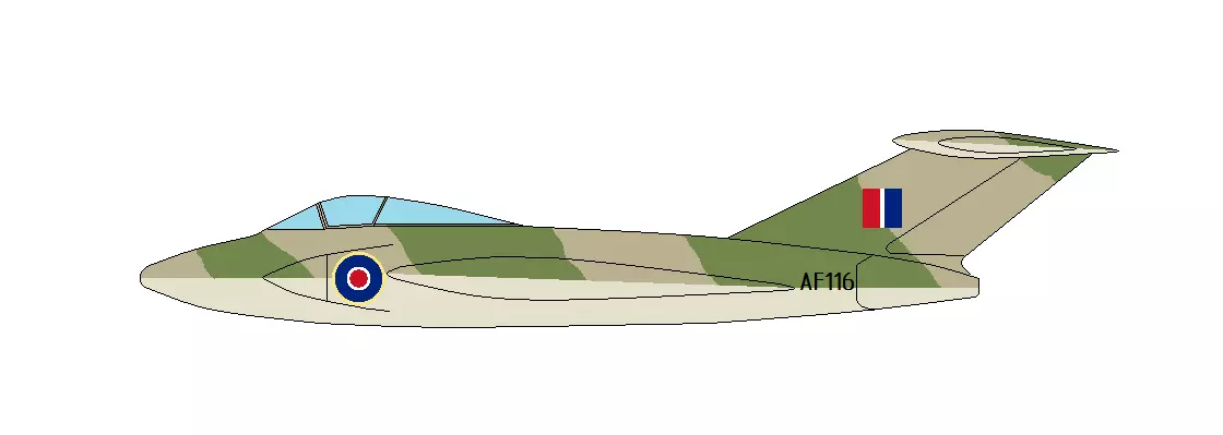 Arbeitet an der Verbesserung der terrestrischen Grundkämpfer von 1946 bis Mitte der 1950er Jahre. Teil 1 Kinderkämpfer für die königliche Luftwaffe. Teil 6.