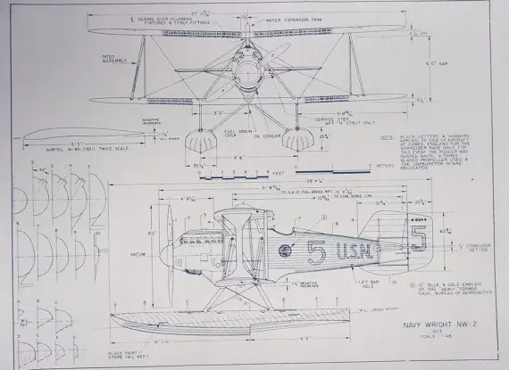 Carrera darrere de la velocitat del fantasma. Racing Aircraft Navy-Wright NW-1 i NW-2. USA