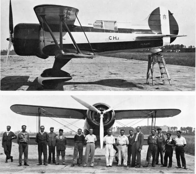 Da Capronis bekymring var interesseret i Fighters ... Erfarne Caproni CH-1 fighter. Italien.