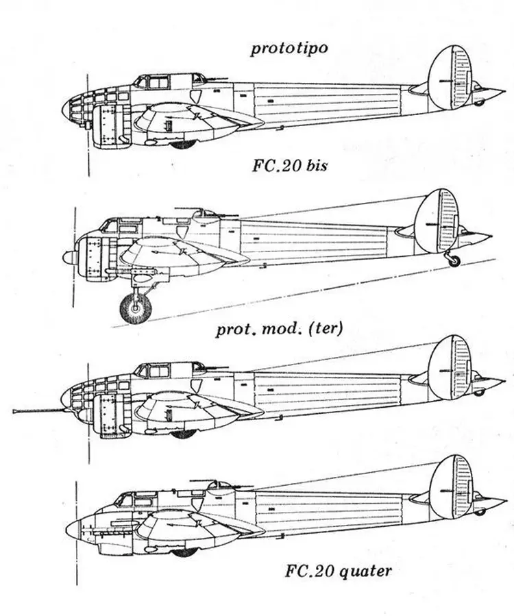 Fighter shumë qëllimor dhe Scout-Bomber Cansa FC.20. Itali