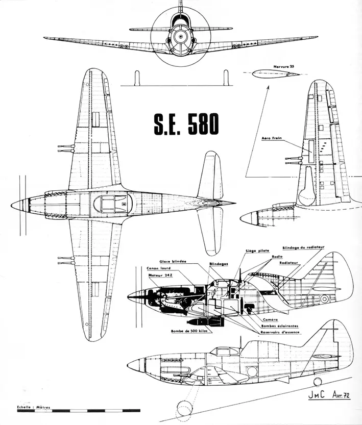 Винищувач-бомбардувальник SNCA / SNCASE S.E.580. Франція.1944 р