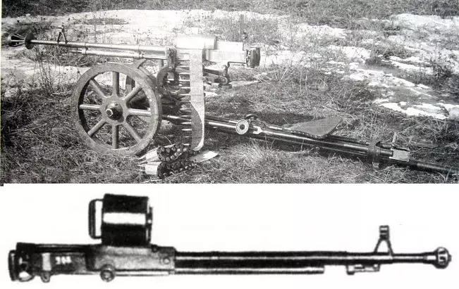 (Mare calibru de 12,7 mm pistol de degtyareva dk-32 sub bandă și cumpărături mese)