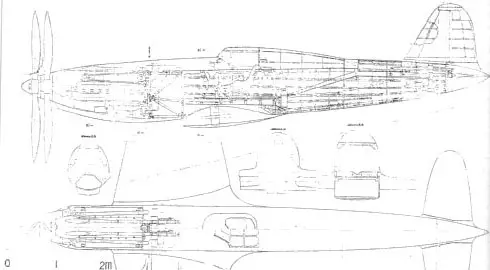 Itālijas papīra projekti. CMSA viena dzinēja cīnītājs projekts (FIAT) CS.38