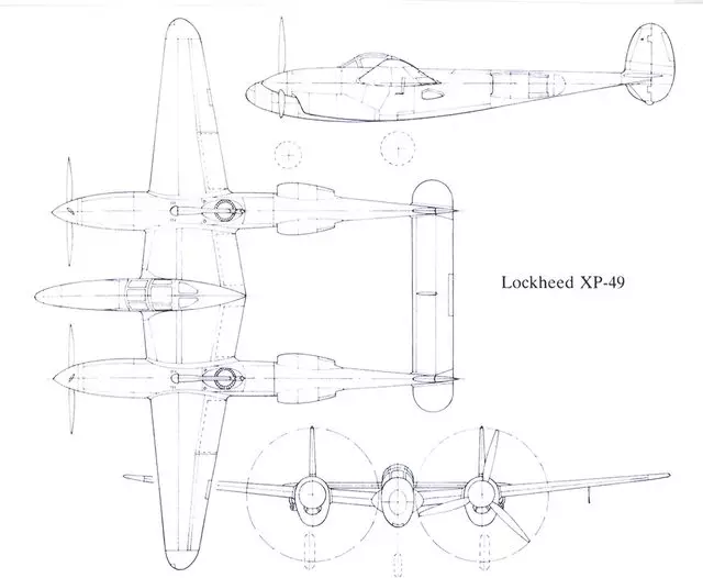 FIGHTER-INTERPTOR LOCKHEED XP-49
