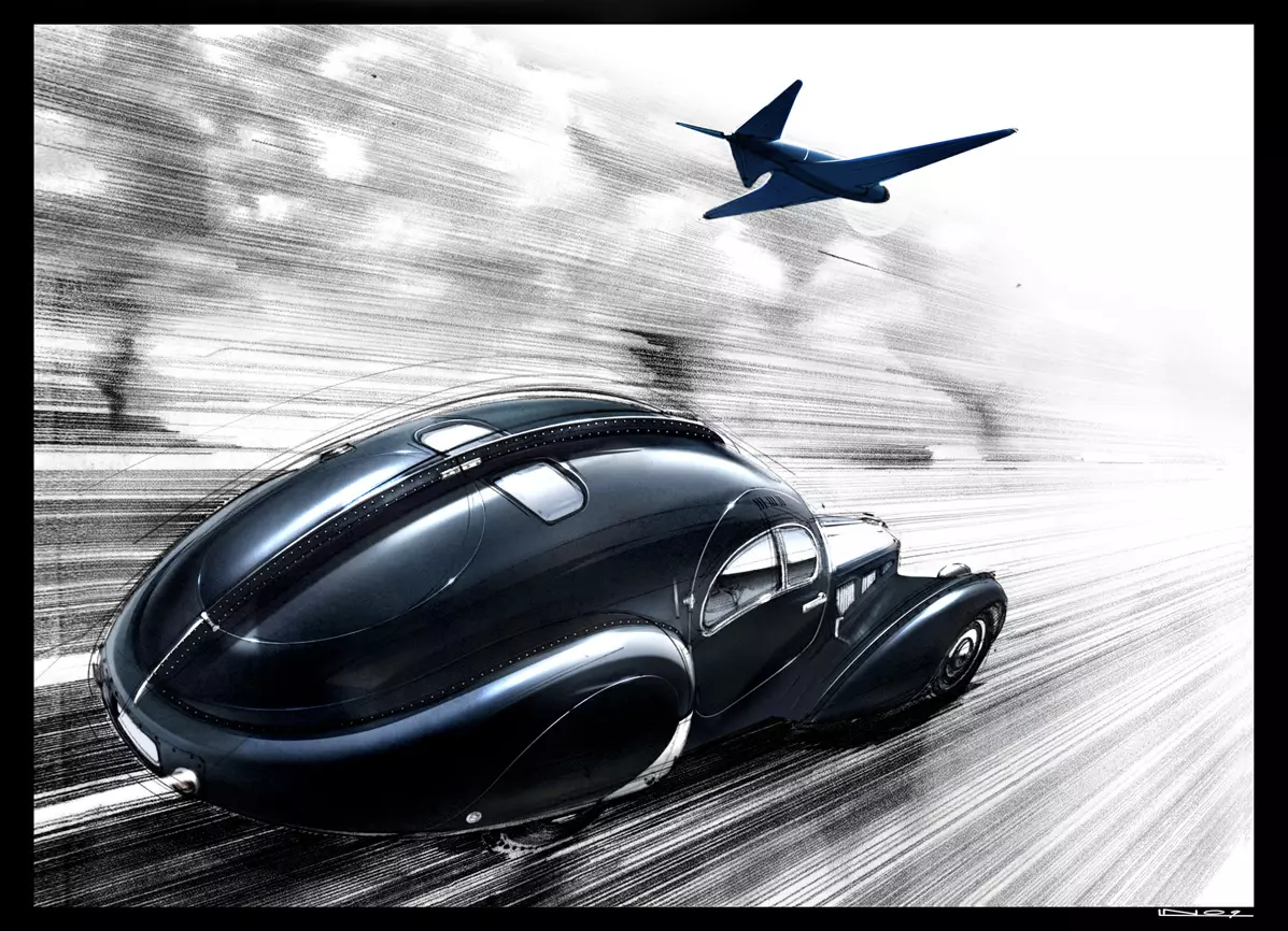 Bugatti Model 100 Racer, concepte de carreres va tornar dels anys 30 i Fighter 110p