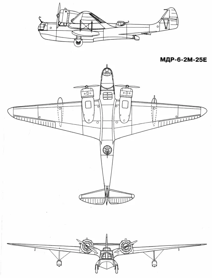 Reconeixement de llarg abast nàutic Che-2 (MDR-6). la URSS