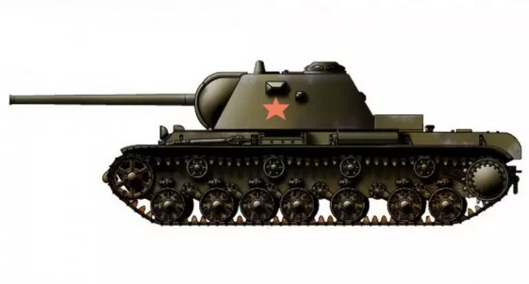 KV-3 seri pertama dengan meriam 107 mm
