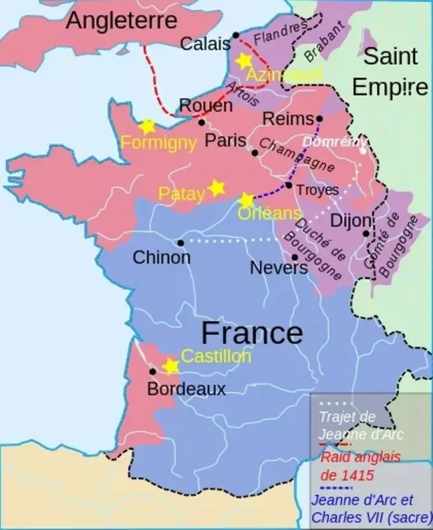 フランスの地図1429