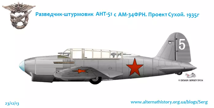 Scout-Attack Authat Ant-51. Суха. Проект. 1935.