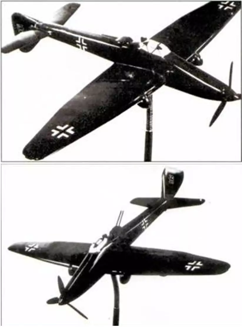 Modeli Junkers Ju 187, i cili u bllokua në tubin aerodinamik