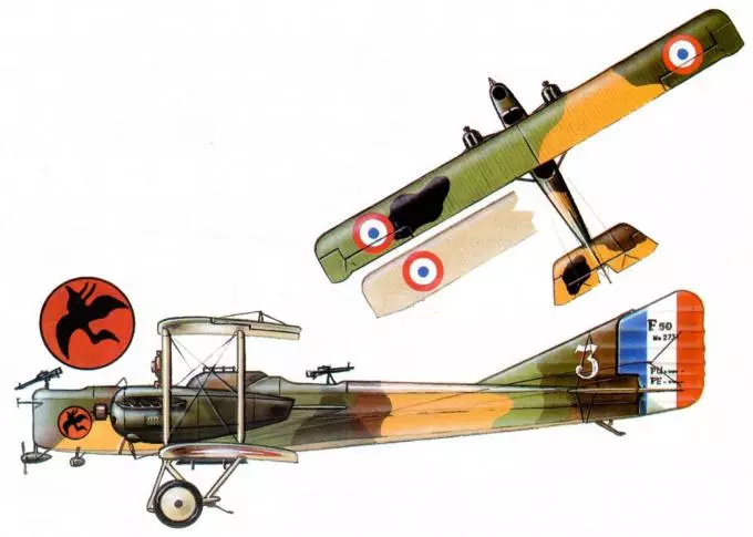 Bombardeiras da noite pesada Farman F.50. França