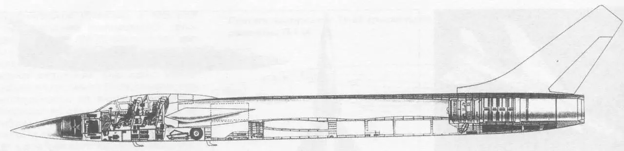 Layout of the Tu-28-80 Interceptor (Project)