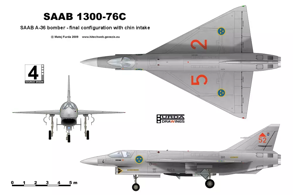 La malsukcesa alternativo al Svedio estas la Projekto pri Bombardado de Saab A-36.