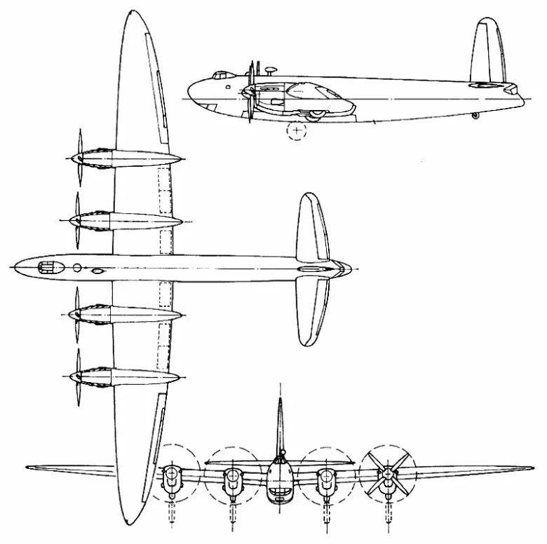 Ďaleký Bombarder Vickers Windsor. Anglicko