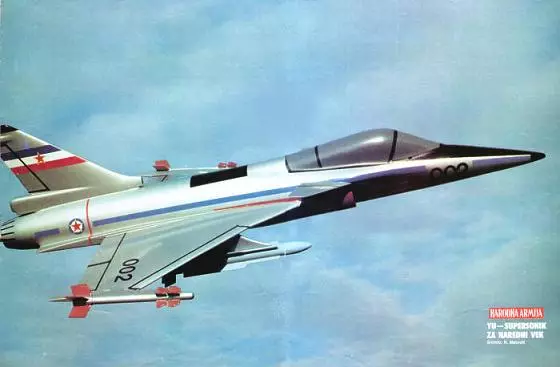 Jet Supersonic daudzfunkcionālie gaisa kuģi Na - Novi Avion (Dienvidslāvija)