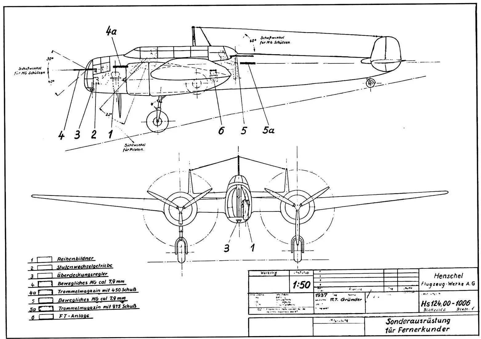 Có kinh nghiệm máy bay đa năng Henschel HS 124. Đức