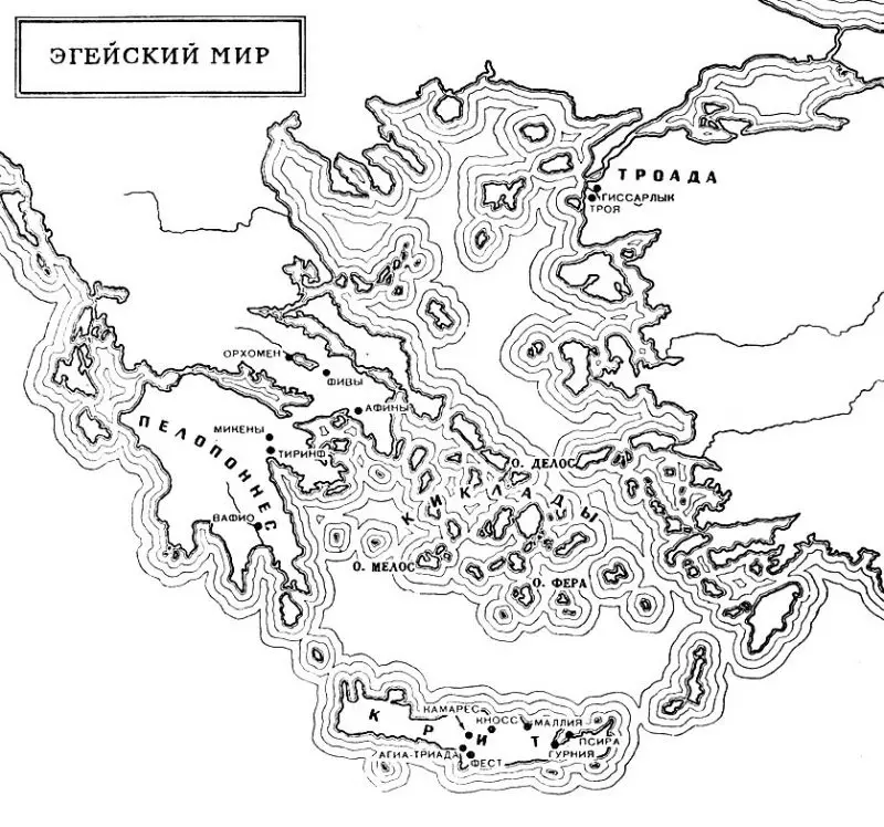 Mapa aegean Mira