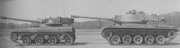 Naranasan ang light tank T92. USA