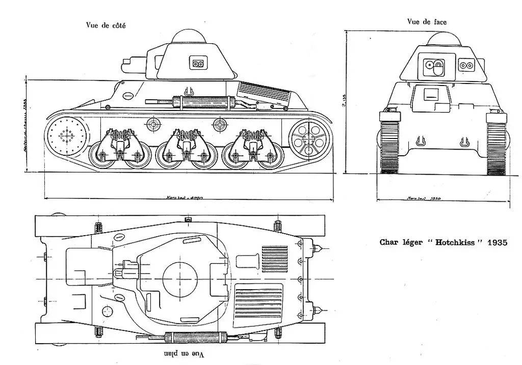 Schéma sériového Hotchkissu H 35