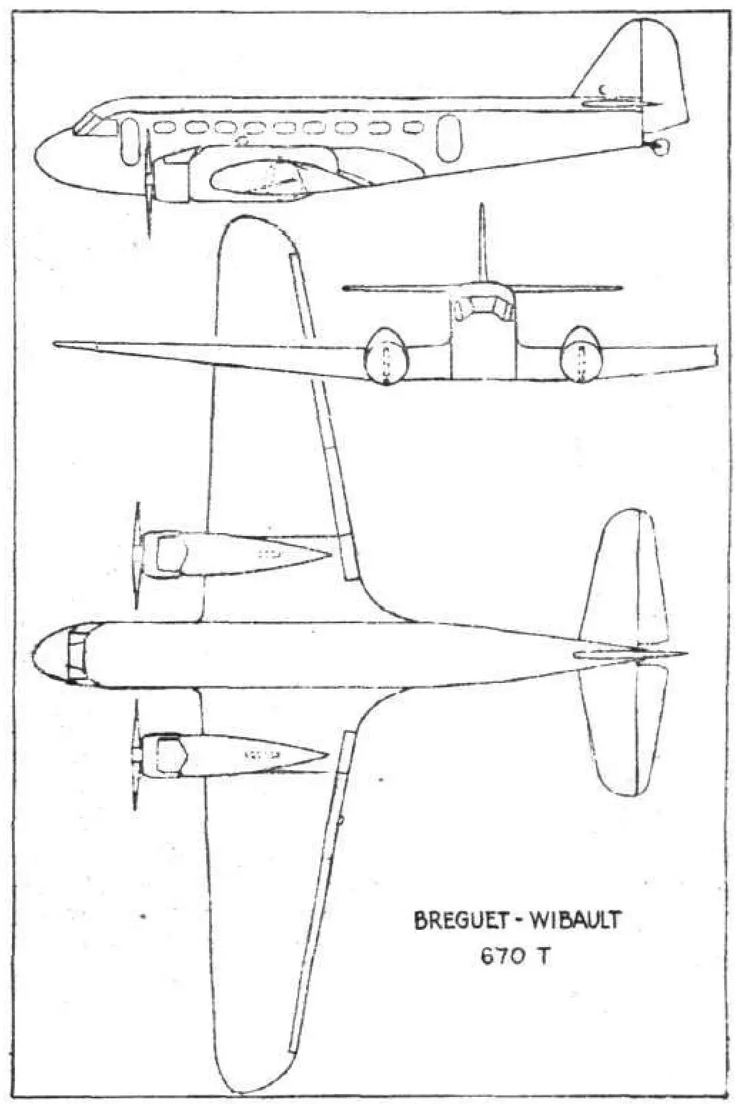 Reisija lennuk Breguet-Wibault 670. Prantsusmaa