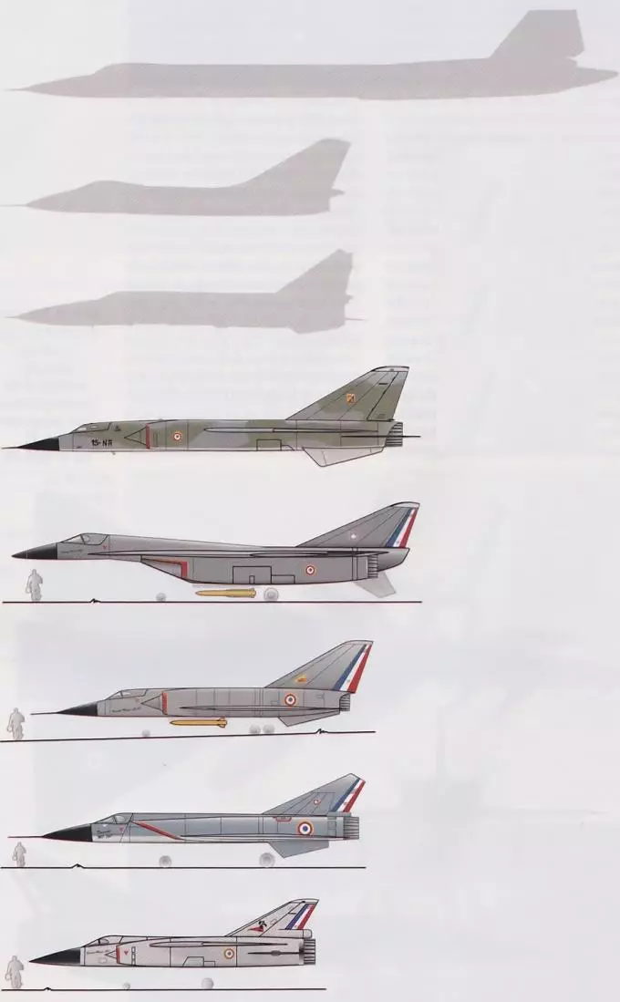 Mu mndandanda wa mbirizi wa mbiri, lokoka SR-71, Dassalt Mige 4000 ndi Mig-25 (Silhouttes a Imvi) amaperekedwa ndi dassault ndikuwonetsa m'nkhaniyi.