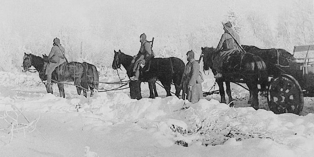 Карелдік Истмус бойынша РКК артиллершілер, 1940 ж. Ақпан