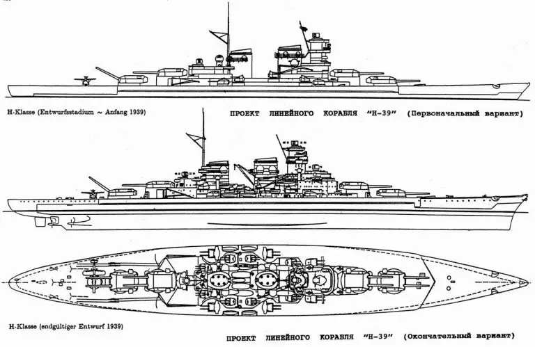 Hitler superlinkor. LINEAR SHIP TYPE N-39. Tyskland.