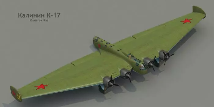 Vlieg vestings in Sowjet. Alternatiewe Bombarder Kalinina K-17