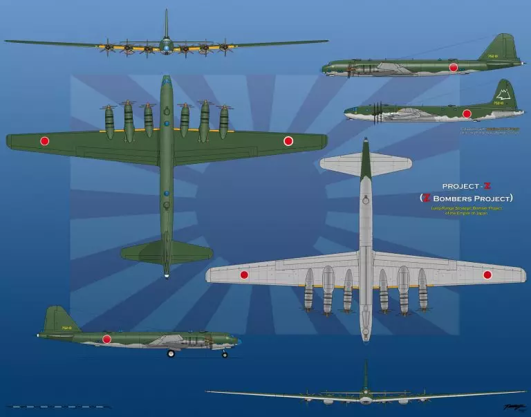 Japoński „rozjemca”. Projekt ciężkiego bombowca Nakajima G10N Fugaku (中 島 G10N 富 岳). Japonia