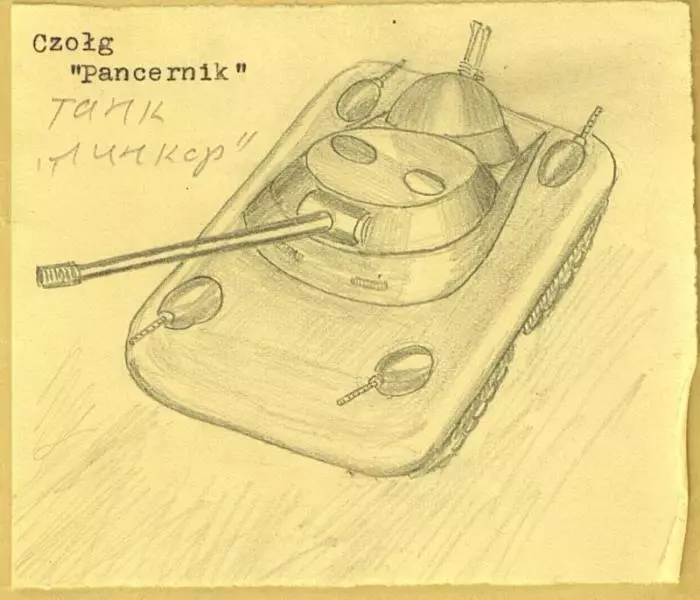 Projetos de tanques do escritor polonês de ficção científica Stanislaw Lem