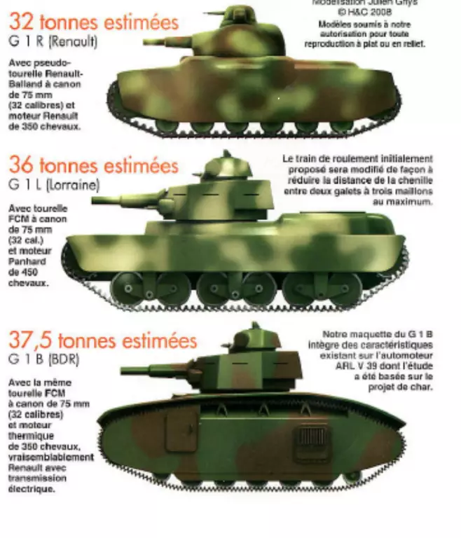 Construção de tanques da nova França. França-40, seu caminho