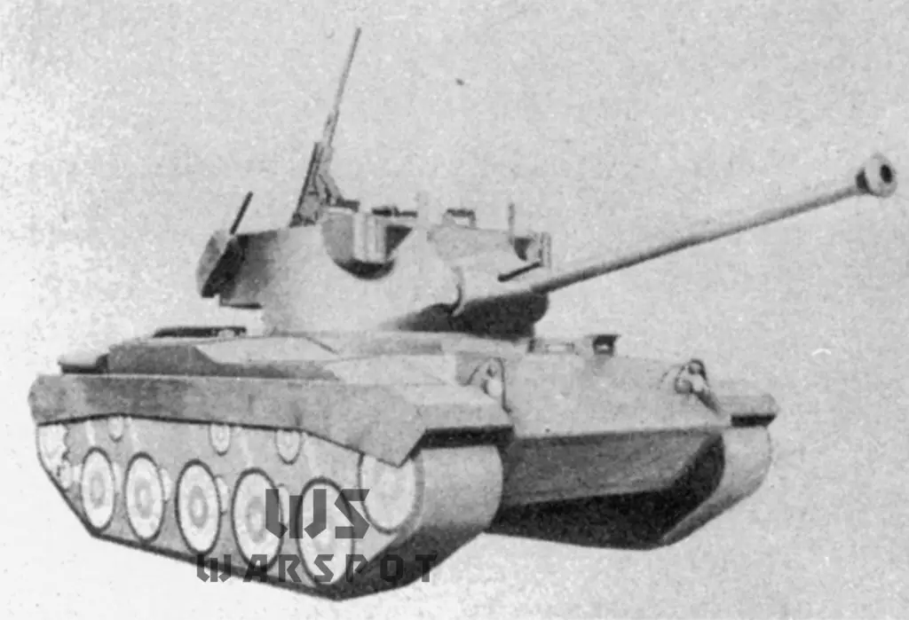 Tanc lleuger T37 Disseny de la primera torre de fase. Era l'única per a aquest tanc.