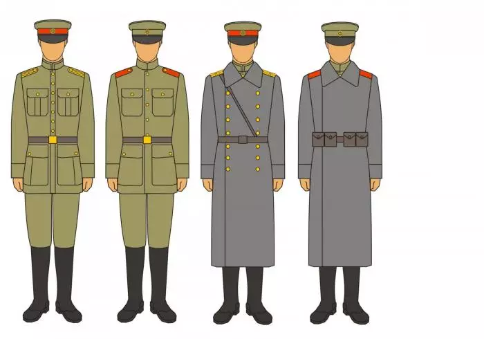 Uniforms na ihe ịrịba ama nke ọdịiche nke Georgia na MGK (ụdị ọhụụ)