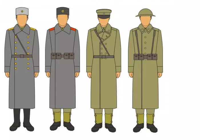 Uniforms na ihe ịrịba ama nke ọdịiche nke Georgia na MGK (ụdị ọhụụ)