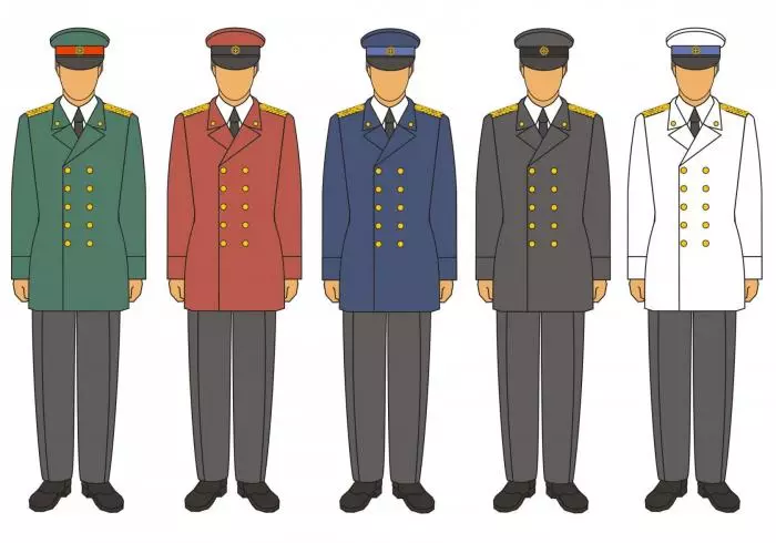 Uniforms na ihe ịrịba ama nke ọdịiche nke Georgia na MGK (ụdị ọhụụ)