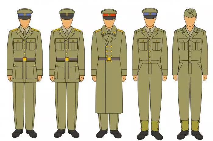 Uniforms na ihe ịrịba ama nke ọdịiche nke Georgia na MGK (ụdị ọhụụ)