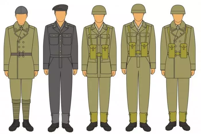 Uniforms na ihe ịrịba ama nke ọdịiche nke Georgia na MGK (ụdị ọhụụ)