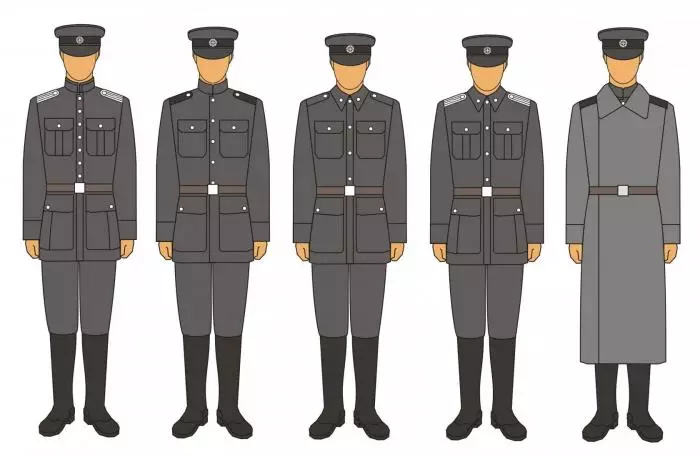 Uniforms na ihe ịrịba ama nke ọdịiche nke Georgia na MGK (ụdị ọhụụ)