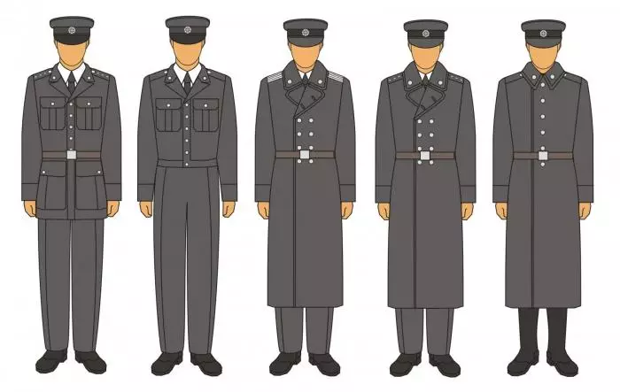 Uniforms na ihe ịrịba ama nke ọdịiche nke Georgia na MGK (ụdị ọhụụ)