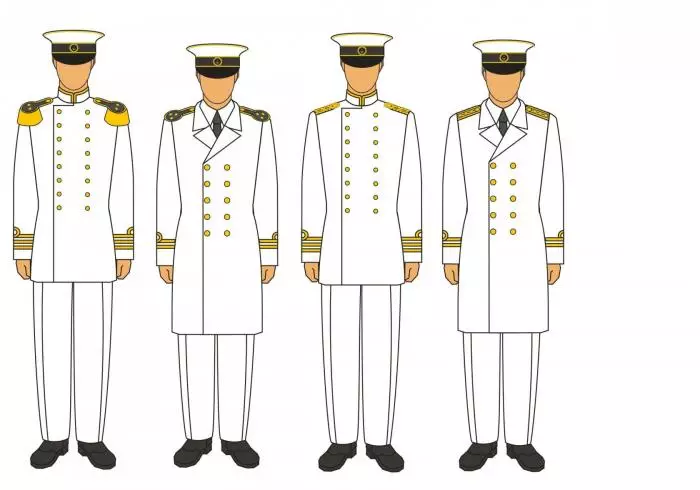 Uniforms na ihe ịrịba ama nke ọdịiche nke Georgia na MGK (ụdị ọhụụ)