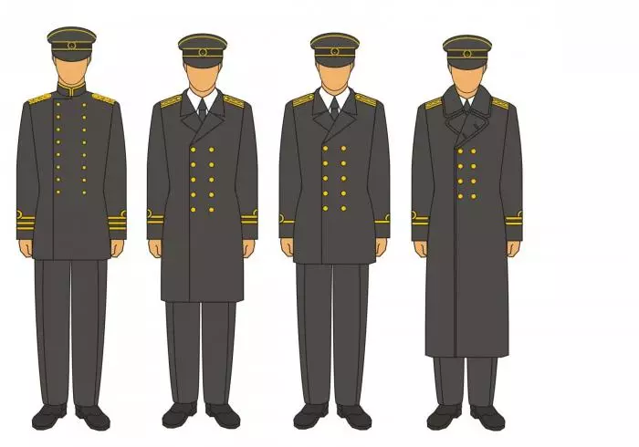 Uniforms na ihe ịrịba ama nke ọdịiche nke Georgia na MGK (ụdị ọhụụ)