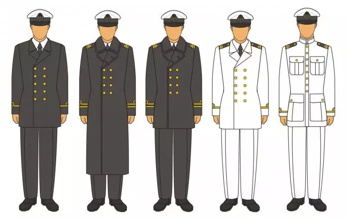 Uniforms na ihe ịrịba ama nke ọdịiche nke Georgia na MGK (ụdị ọhụụ)