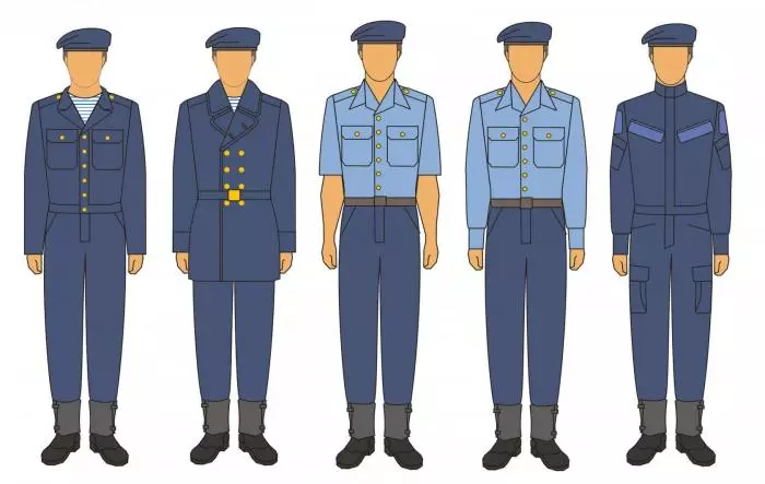 Uniforms na ihe ịrịba ama nke ọdịiche nke Georgia na MGK (ụdị ọhụụ)