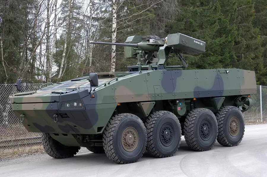 Patria AMV with a complex of armament of the Israeli company Rafael