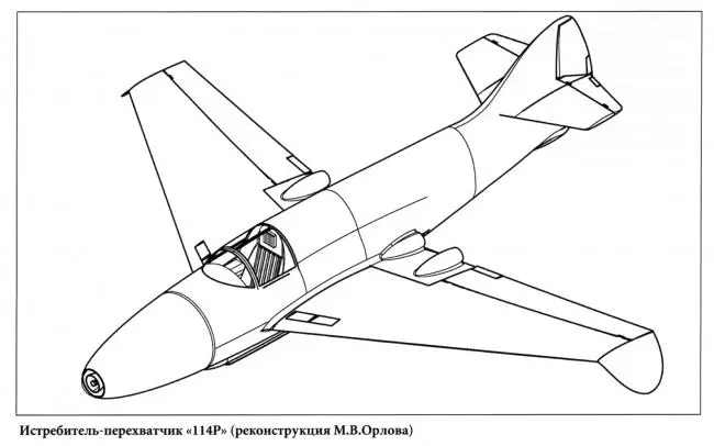 Proyek Supersonic Fighter-Interceptor 114R. USSR.