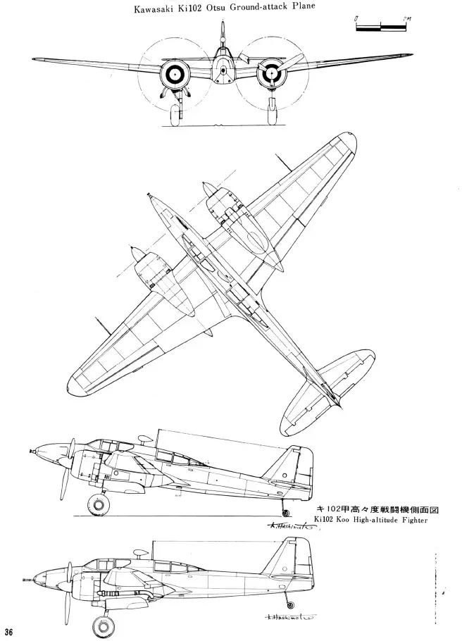 Og'ir qiruvchi-hujumkor samolyot Kawasaki Ki-102