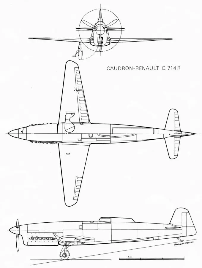Rekam pesawat Caudron-Renault C.714 R. France