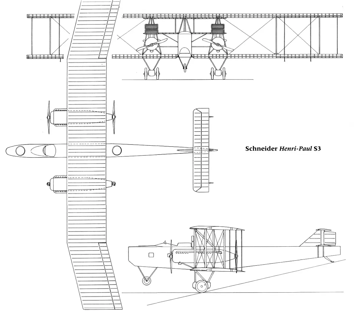 Quan la preocupació de Schneider va crear avions militars. PART 1 Bomber Heavy Bomber Schneider Henri-Paul