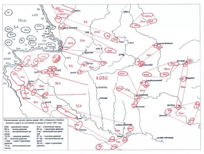 Komposisi alternatif dan organisasi tentera Covo pada tahun 1941. Bahagian 3.